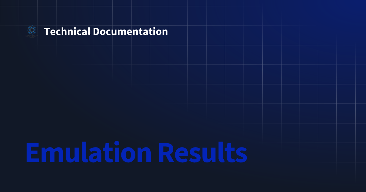 Emulation Results | Technical Documentation