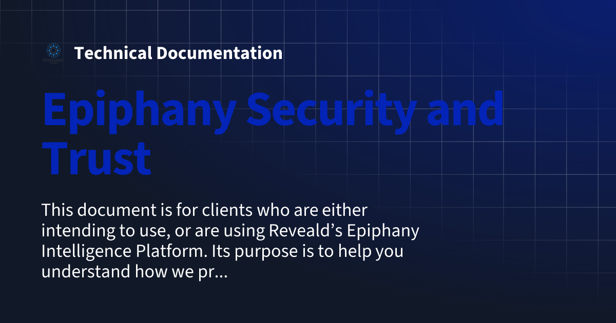 Epiphany Security and Trust | Technical Documentation
