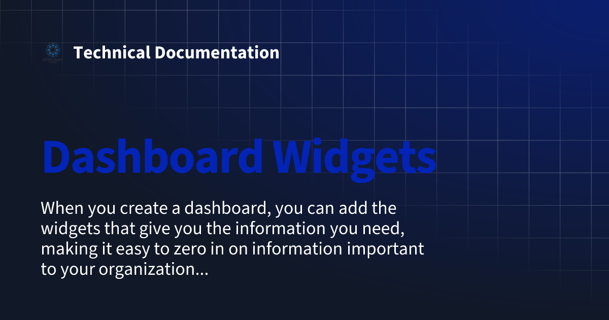 Dashboard Widgets | Technical Documentation