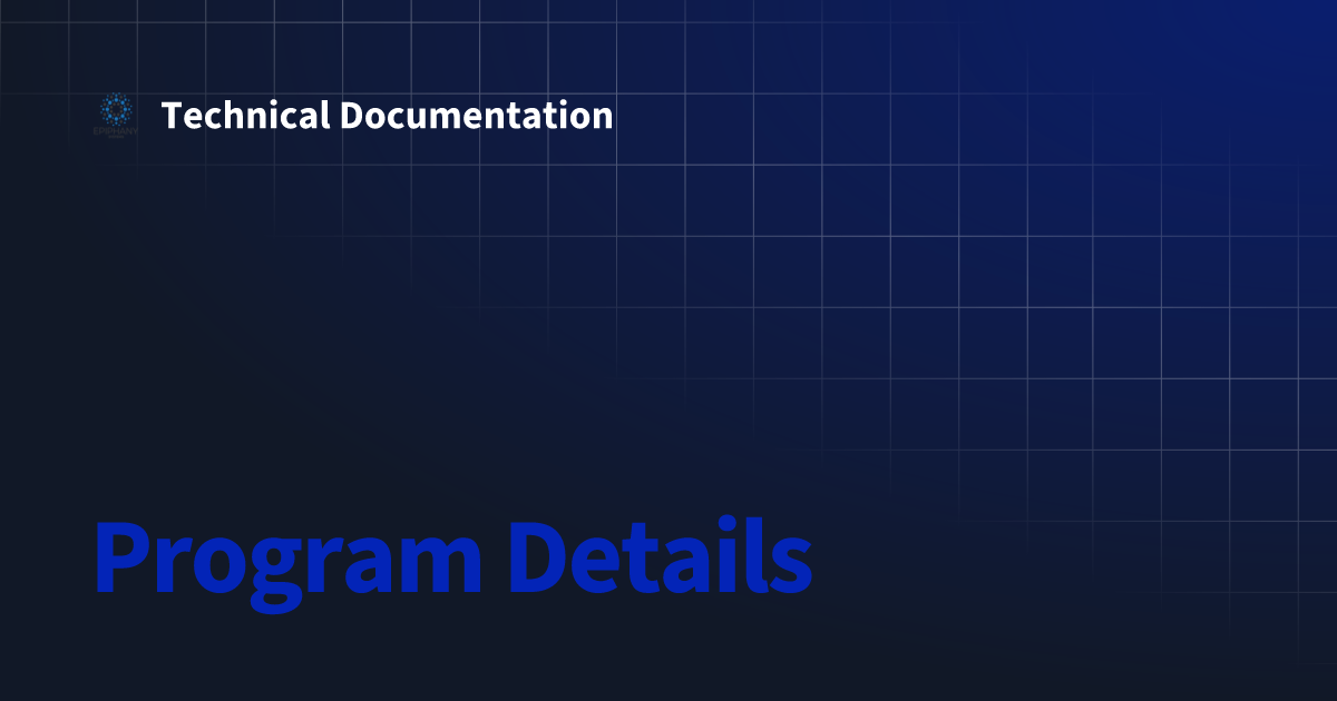 Program Details | Technical Documentation