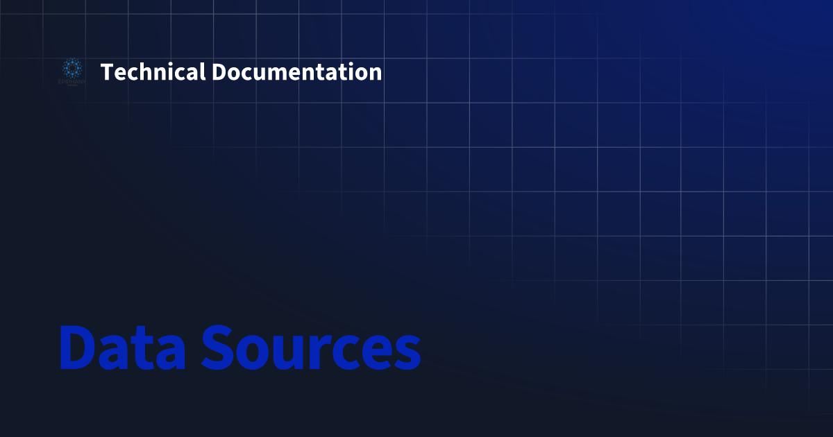 Data Sources | Technical Documentation