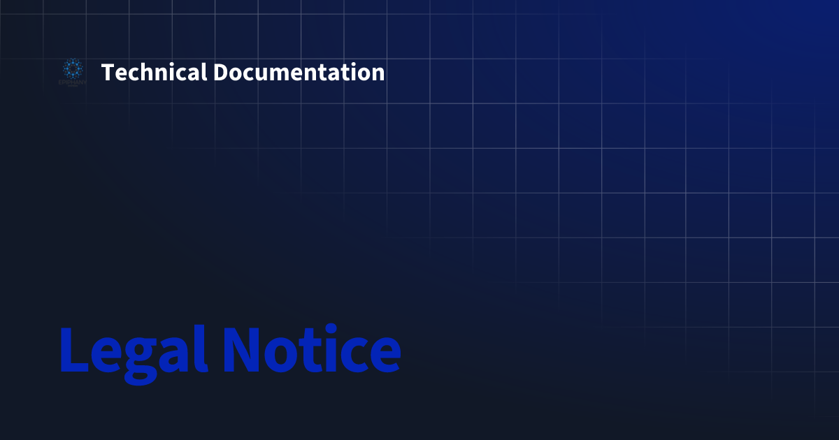 Legal Notice | Technical Documentation