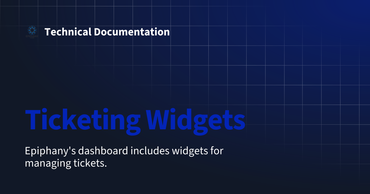 Ticketing Widgets | Technical Documentation