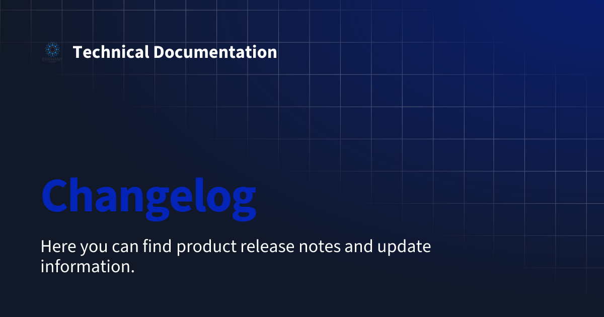 Changelog | Technical Documentation