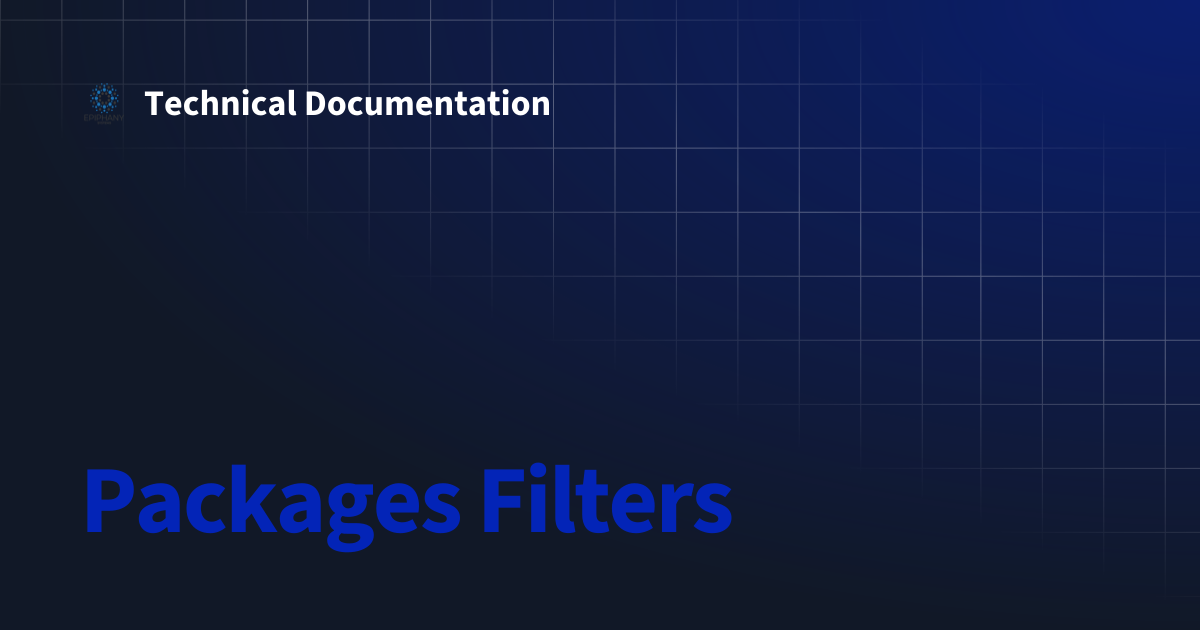 Packages Filters | Technical Documentation